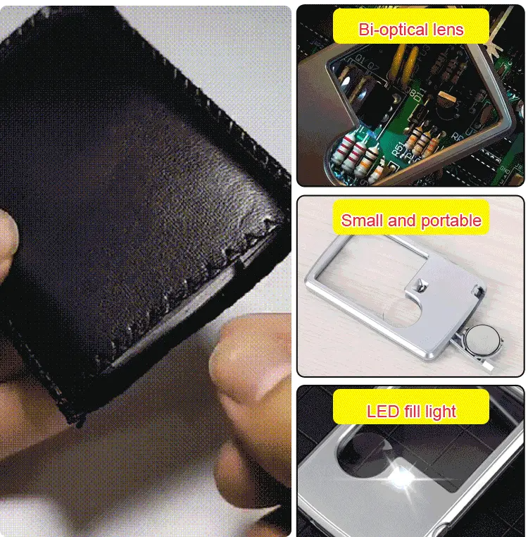 Ultra-thin rectangular LED light magnifying glass – HUSEYA